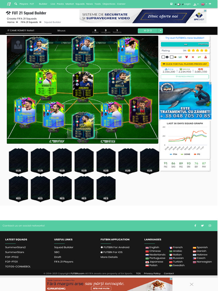 FIFA 21 Squad Builder FUTBIN | PDF