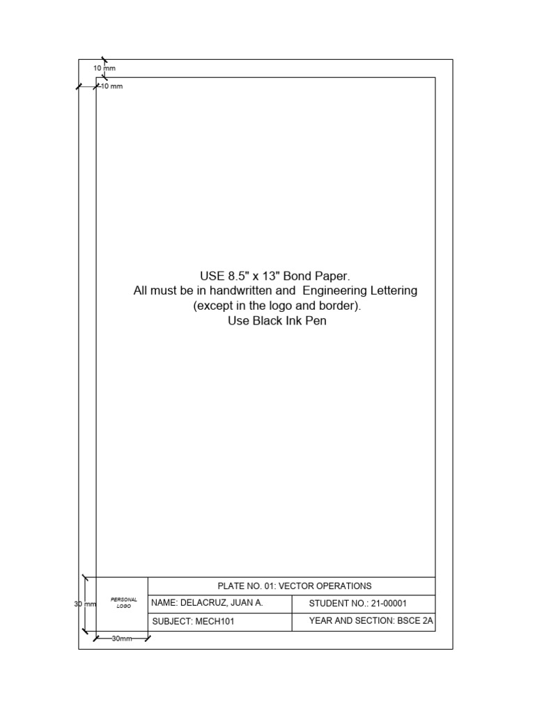 Engineering Lettering on Bond Paper | PDF
