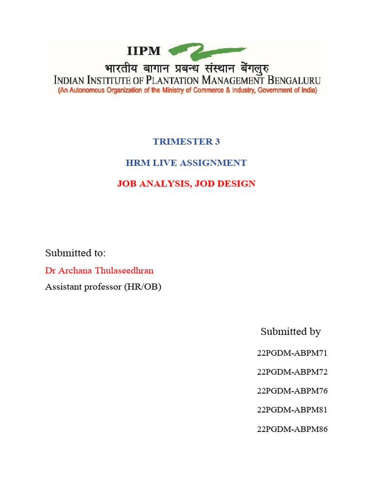 HRM Assignment | PDF