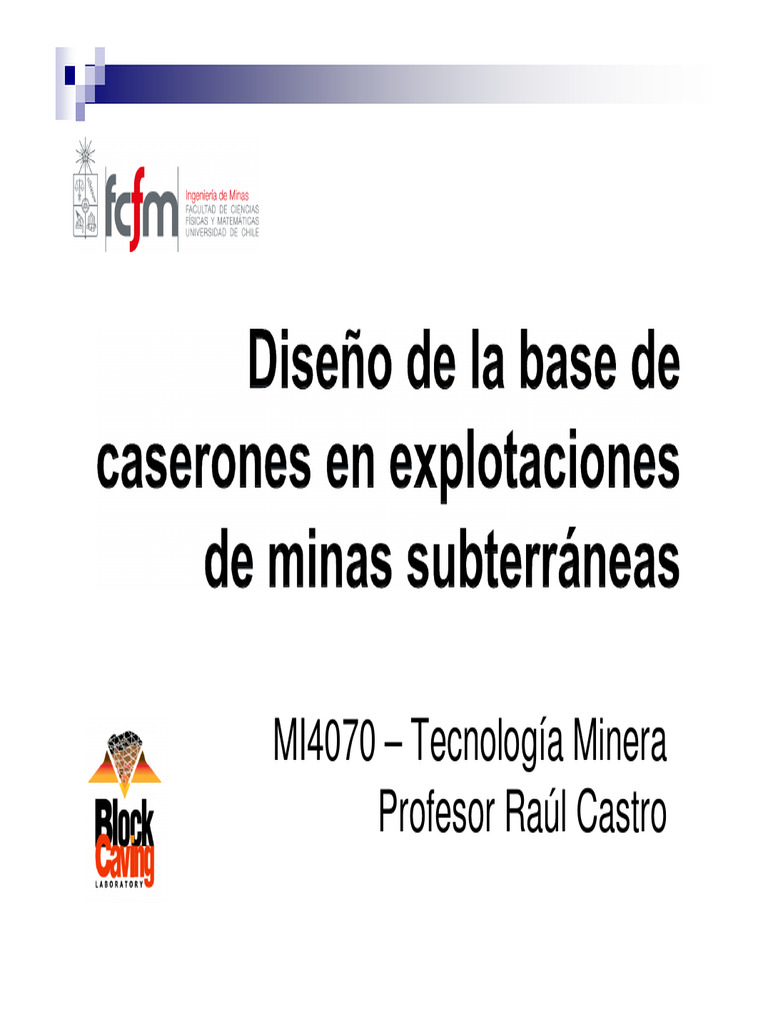 Clase 03 Diseno de La Base de Caserones SLS Modo de Compatibilidad | PDF