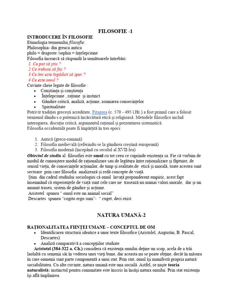 FILOSOFIE Portofoliu | PDF