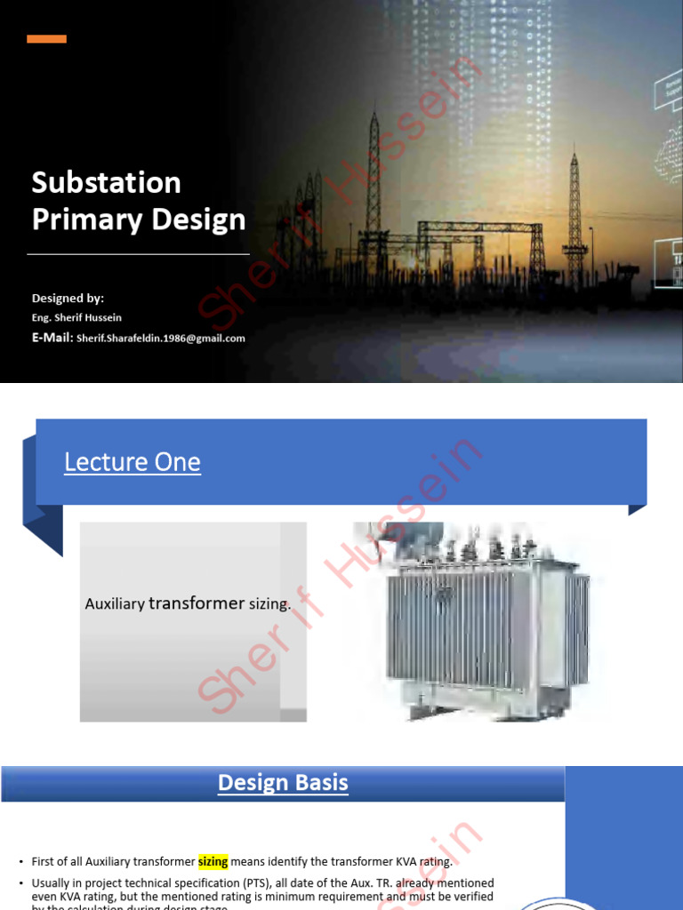 Lecture 1 Auxiliary Transformer Sizing | PDF | Transformer | Electrical Components