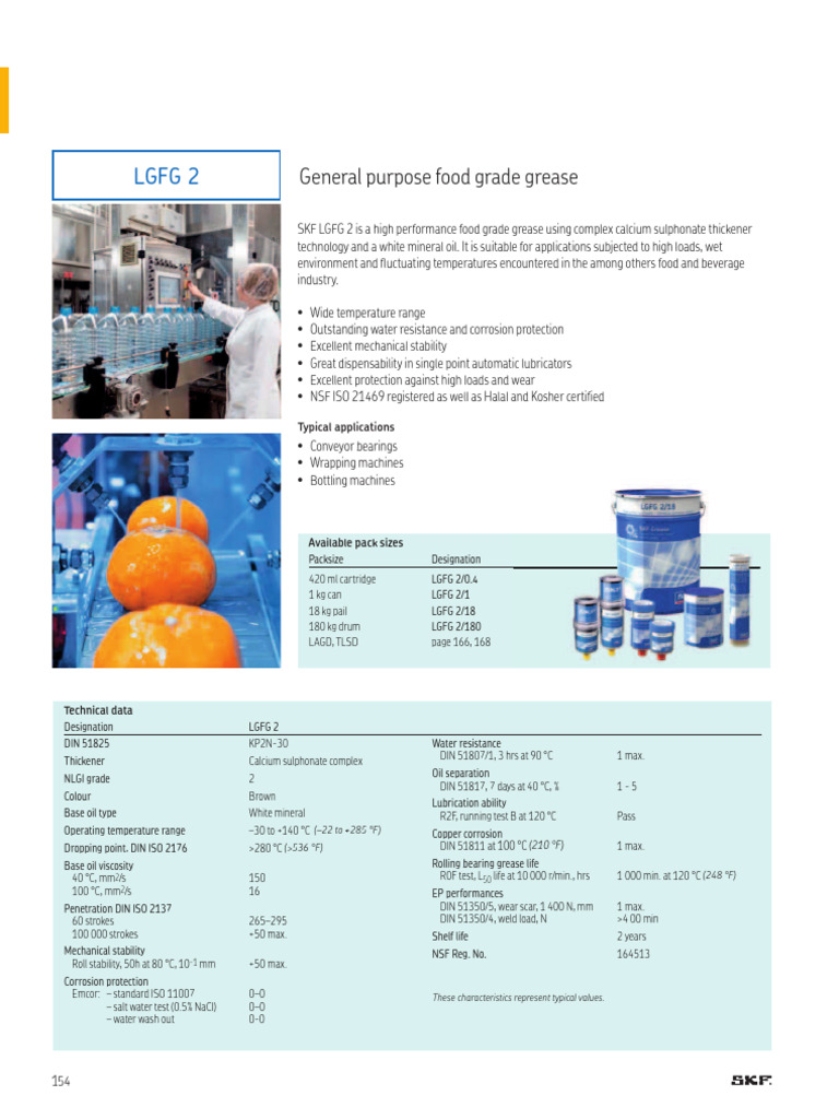 SKF LGFG 2 | PDF | Materials | Mechanical Engineering