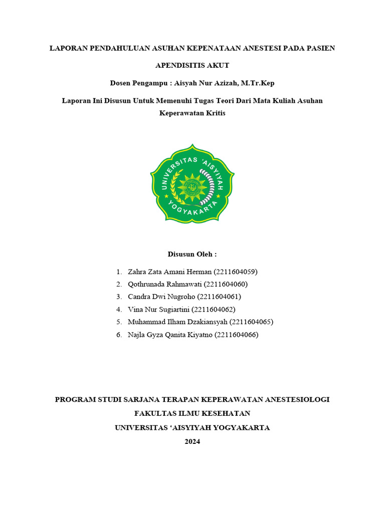 LP Askan Apendisitis | PDF