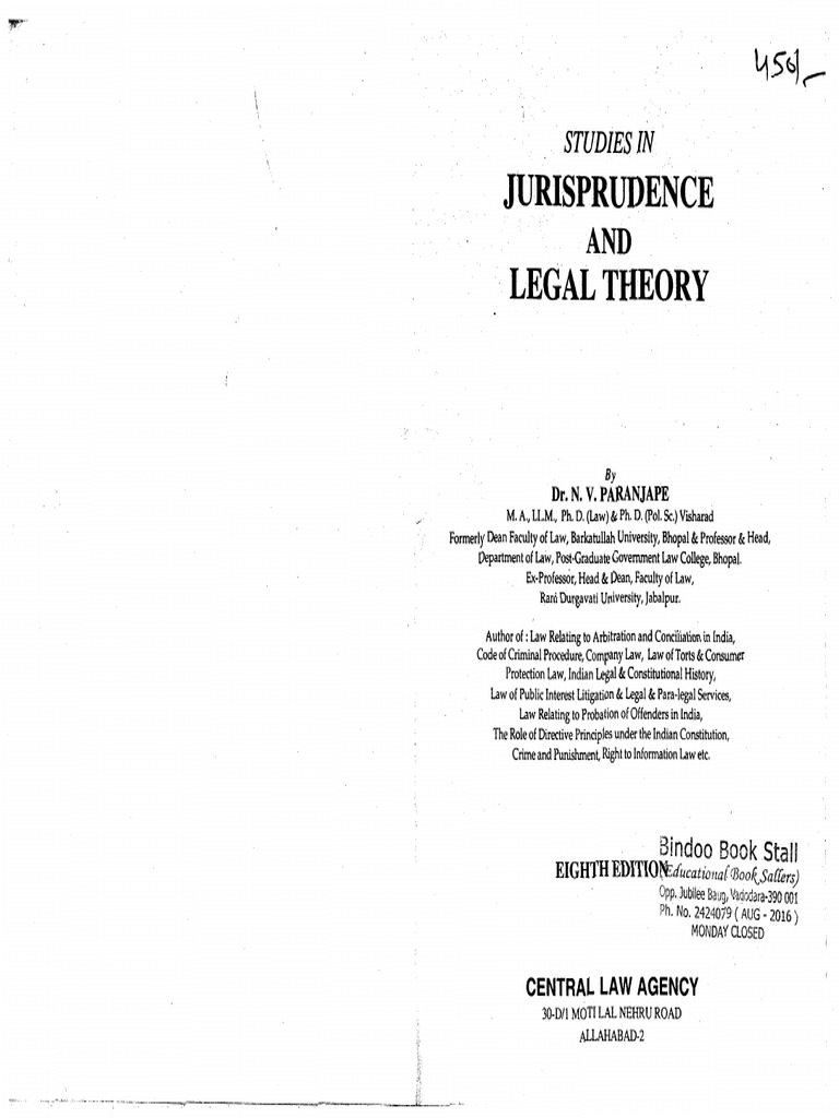 NV Paranjape Jurisprudence | PDF | Jurisprudence | Sociology