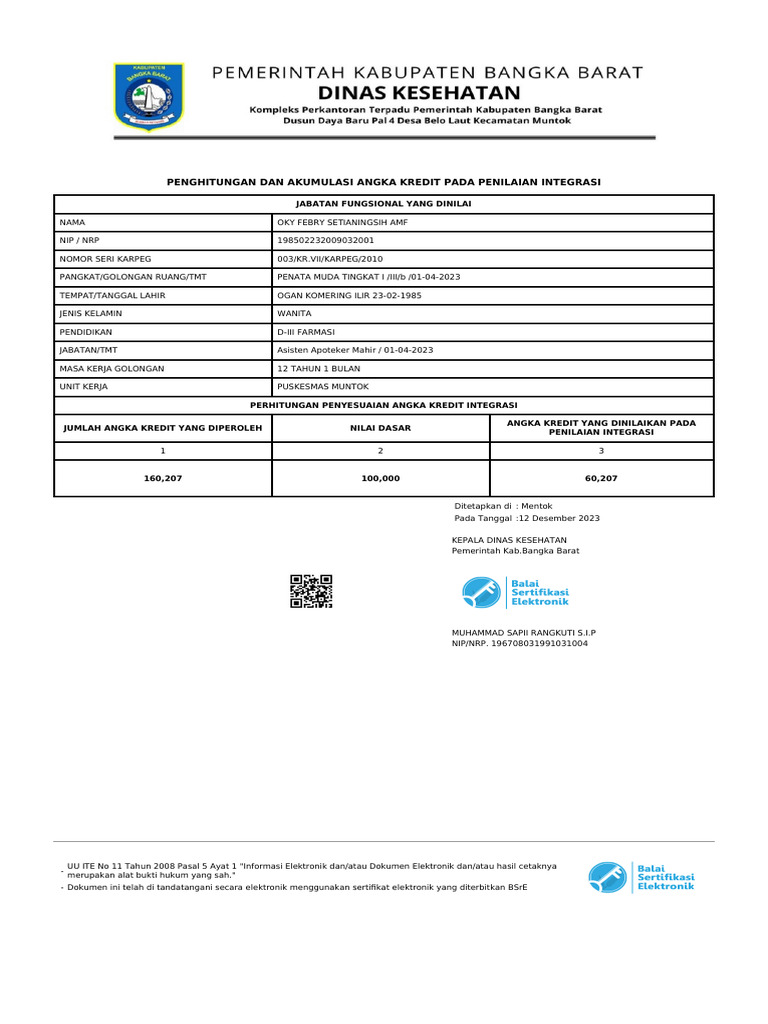 Oky Febry Setianingsih, AMF | PDF