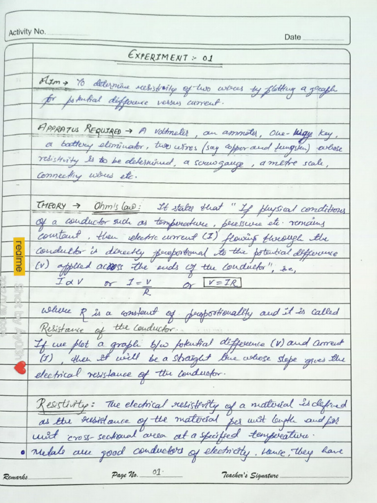 Experiment 1 (Phy) | PDF