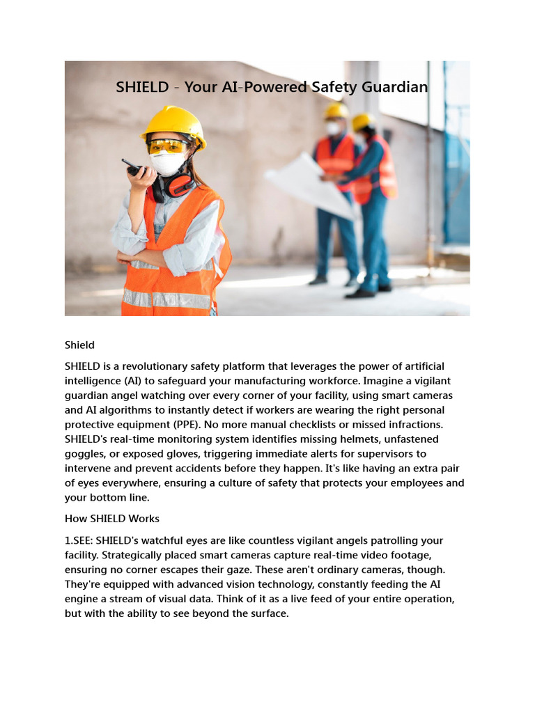 SHIELD - Your AI-Powered Manufacturing Safety Guardian | PDF