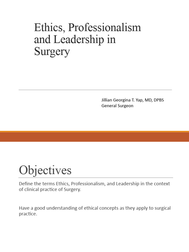 Ethics and Professionalism 1 | PDF