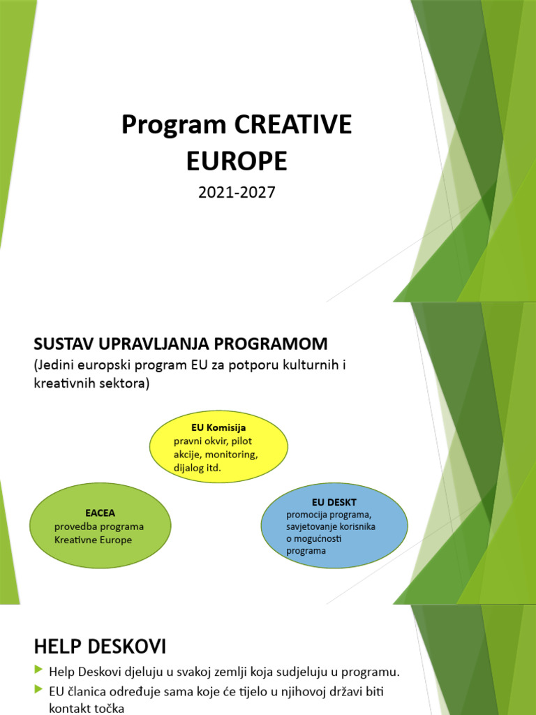 Prezentacija Creative Europe | PDF