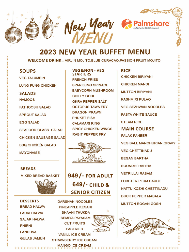 New Year Buffet Menu Changed | PDF