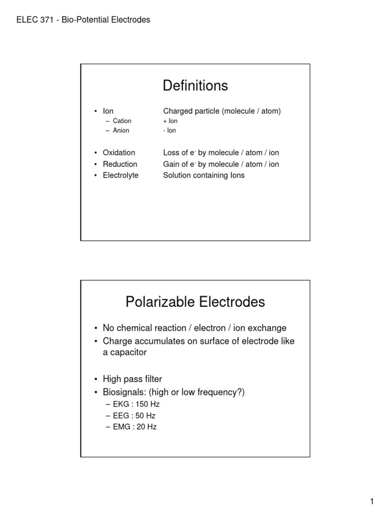 Electrodes | PDF | Ion | Electrolyte