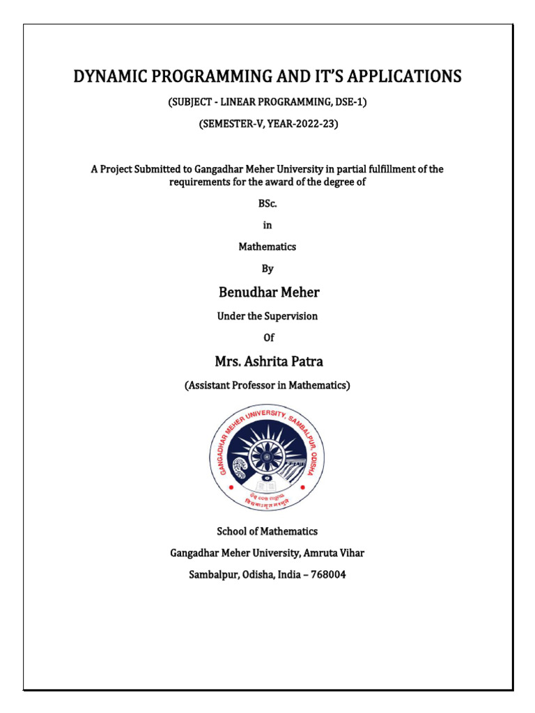 Dynamic Programming | PDF