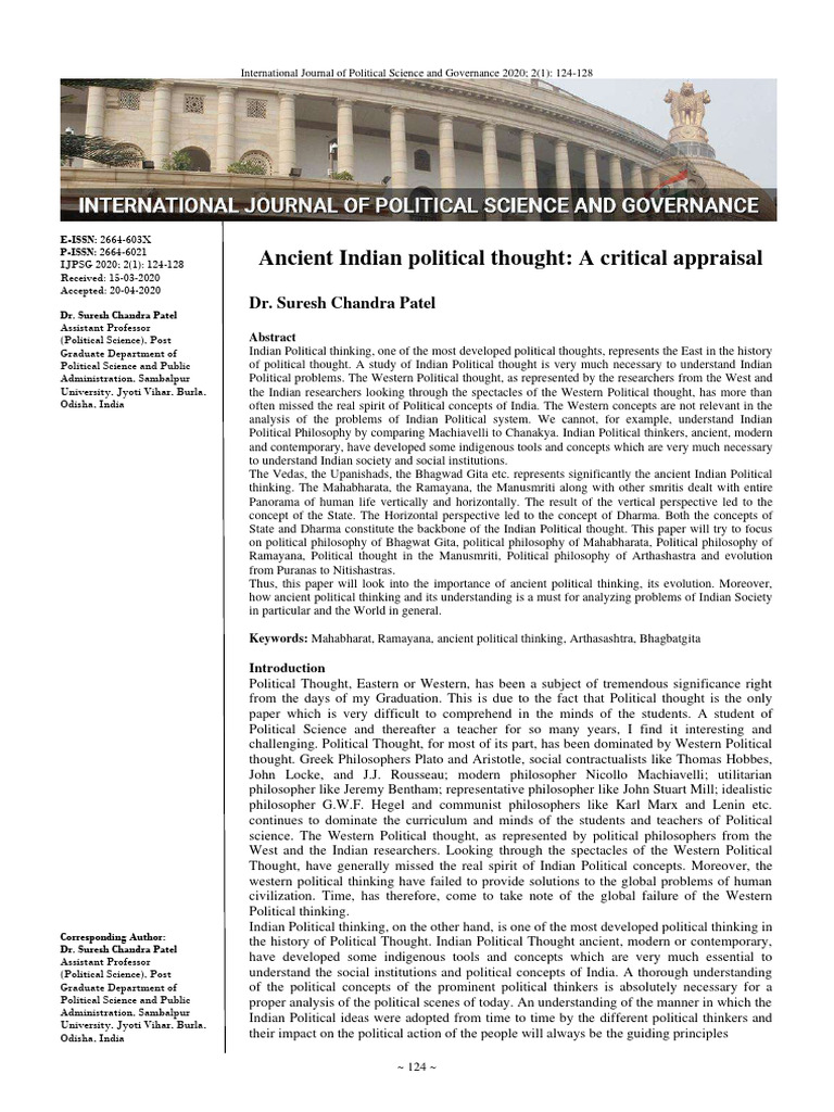 Ancient Indian Political Thought | PDF