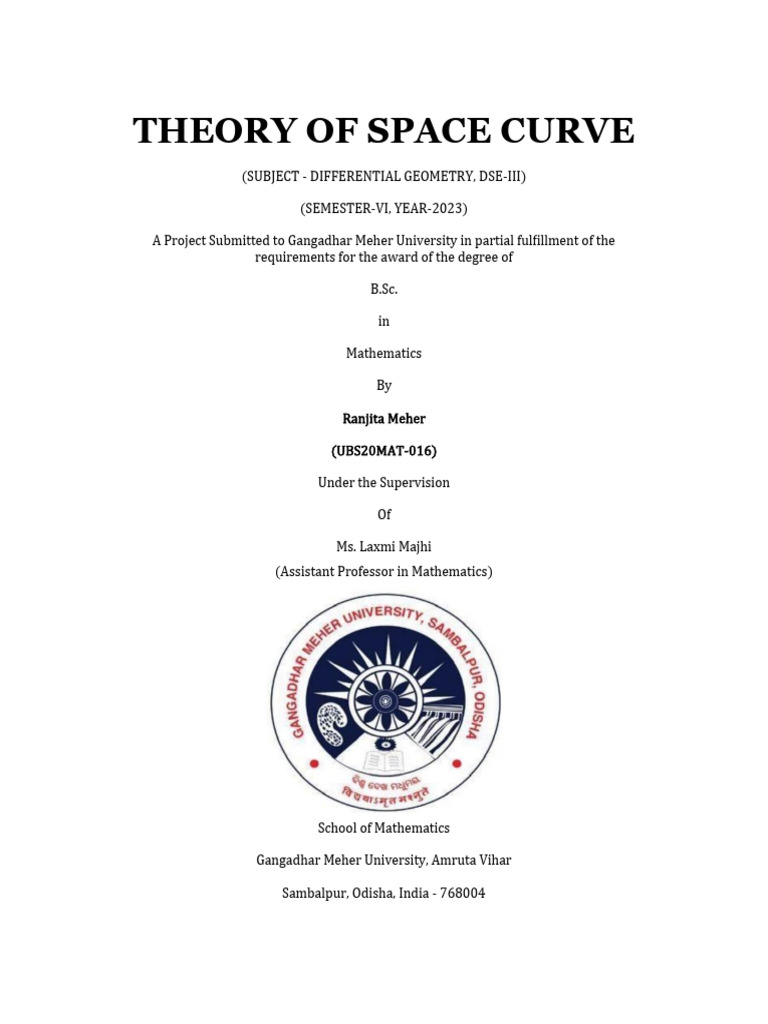 Theory of Space Curve | PDF