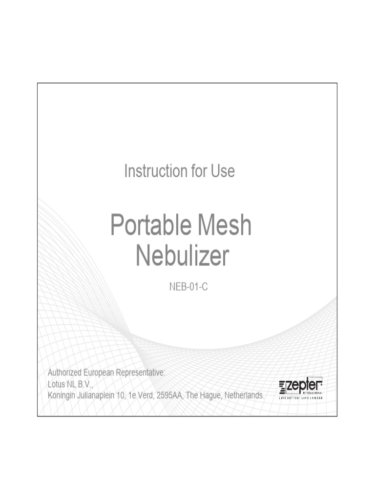 Getwell Mesh Nebulizer User Guide | PDF | Disinfectant | Electrical ...