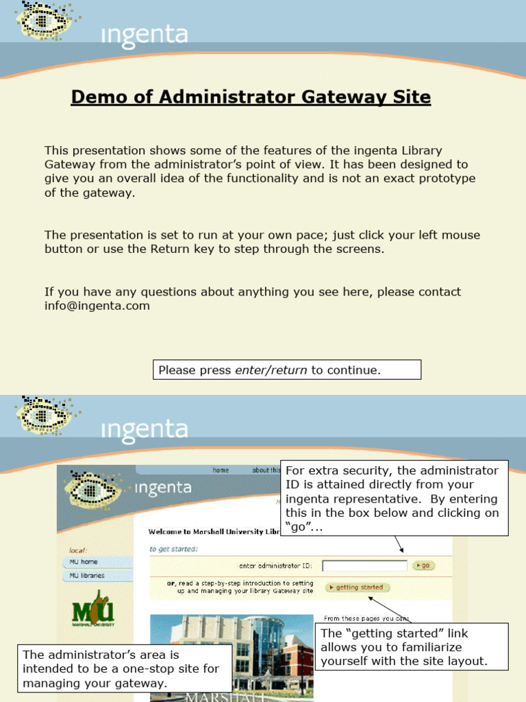 Library Gateway Administrator Presentation | PDF