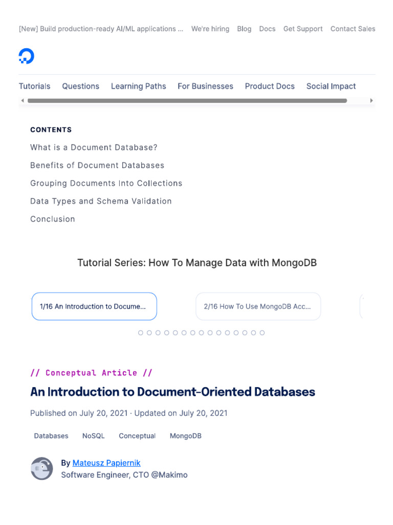 6 Document Oriented Databases | PDF