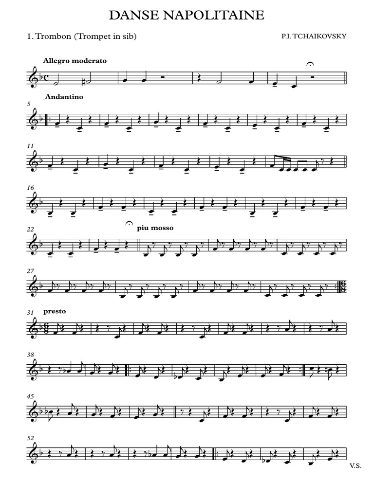 DANSE NAPOLİTANE TROMBON - 1 Trompet - 2018-03-26 1201 - Trombone | PDF