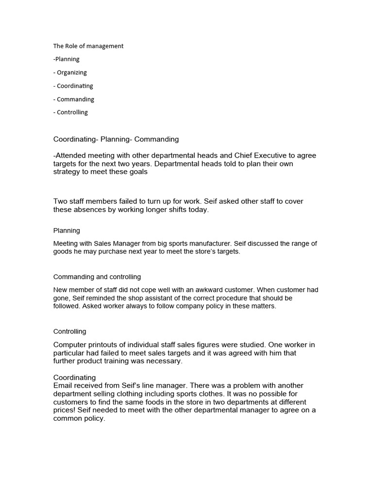 Role of Management Notes | PDF | Employment | Trade Union