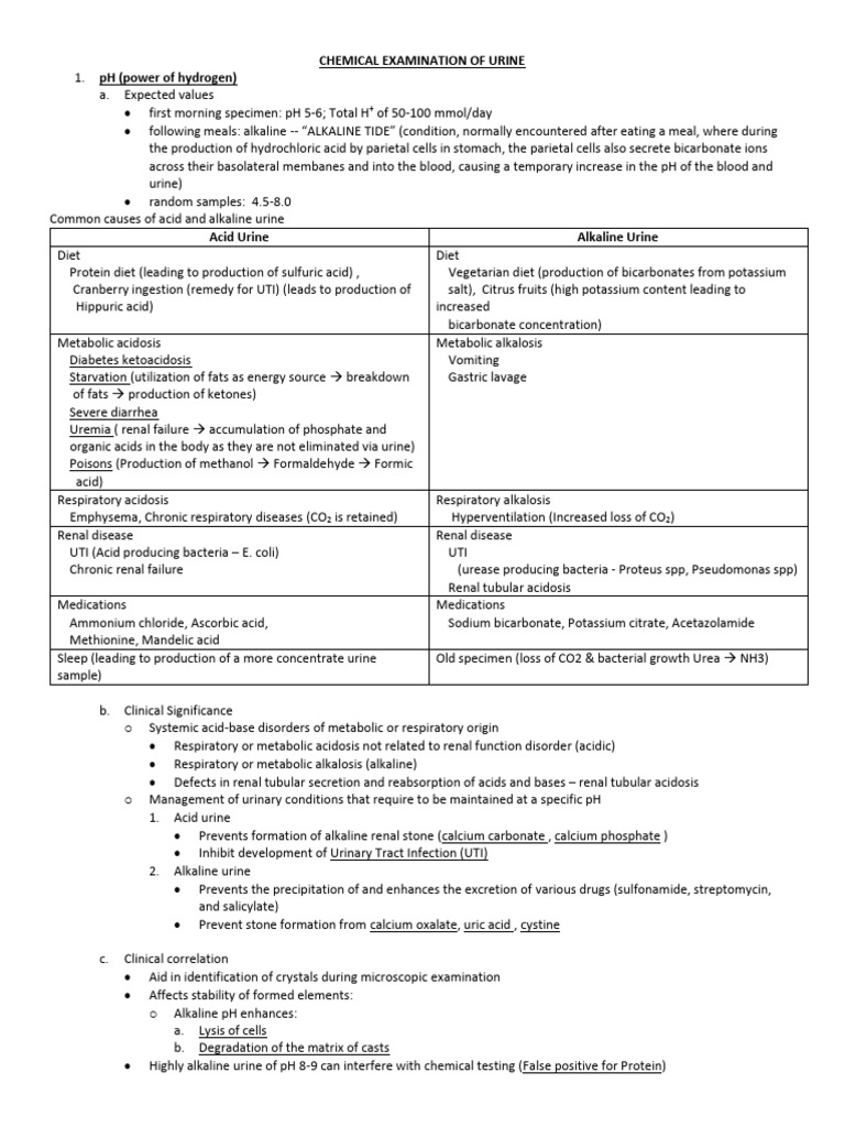 Chemical Examination of Urine | PDF | Medical Specialties | Clinical ...