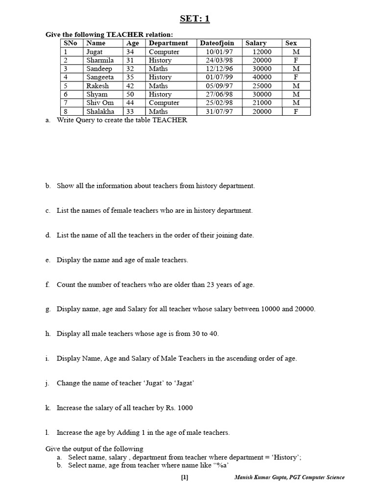 Mysql 001 | PDF | Databases | Data Management Software