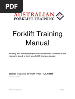 PRACTICE TEST Forklift TLILIC0003 Trainers Copy With ANSWERS 1 1 | PDF