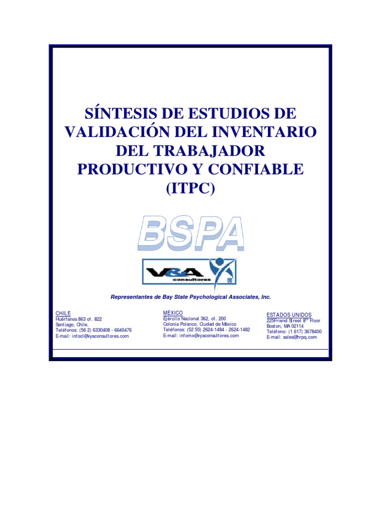 Estudio ITPC | PDF | Recursos humanos | La dependencia de sustancias
