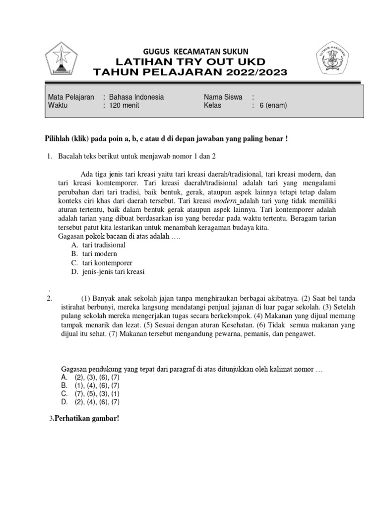Soal To3 B.indo 2023 | PDF