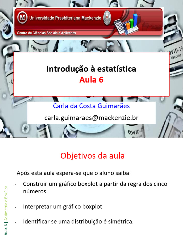 Aula06 Introducao Estatistica BoxPlot Video Aula | PDF