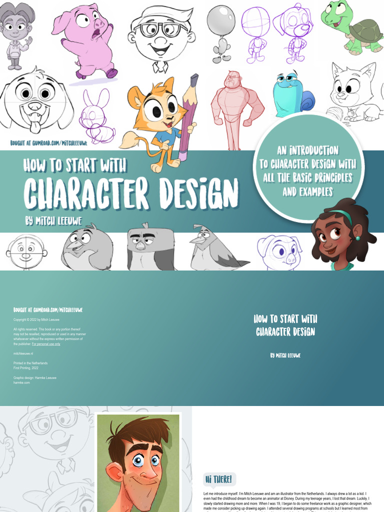 How To Start With Character Design by Mitch Leeuwe | PDF | Hand | Shape