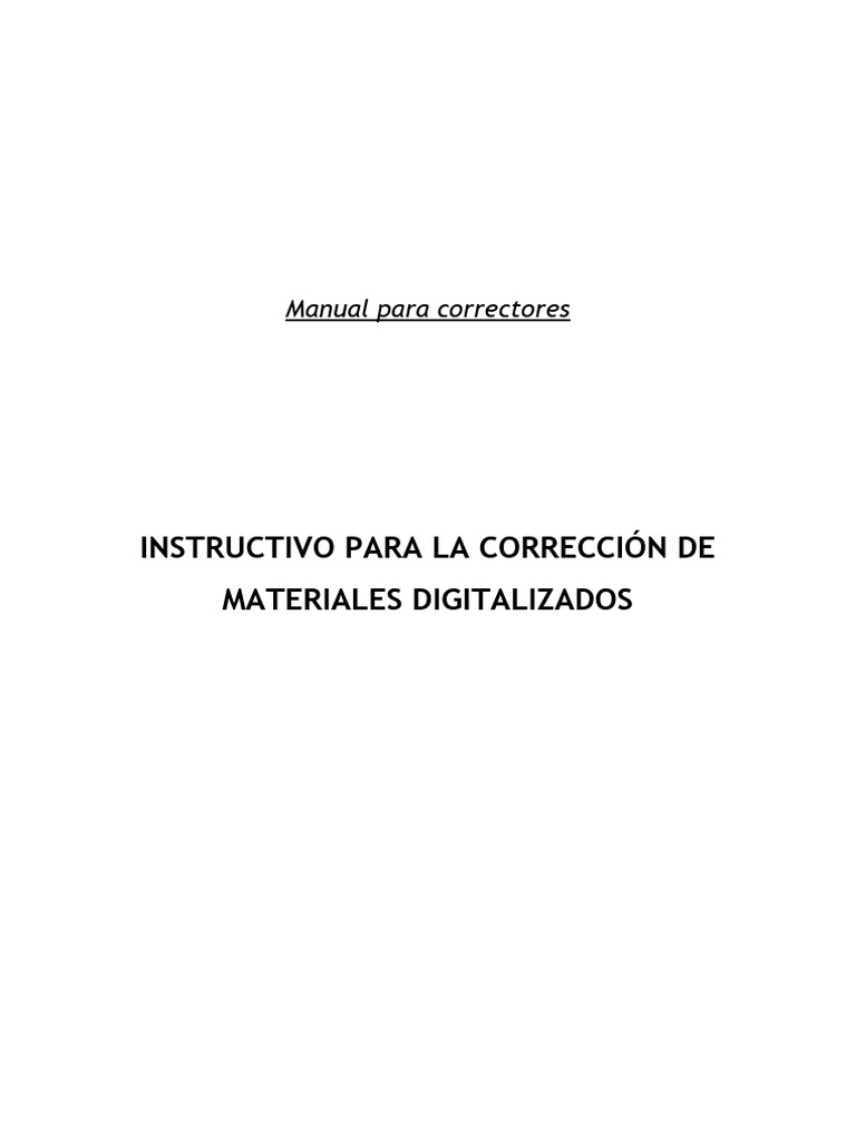 Manual Del Corrector | PDF | Reconocimiento óptico de caracteres | Archivo de computadora