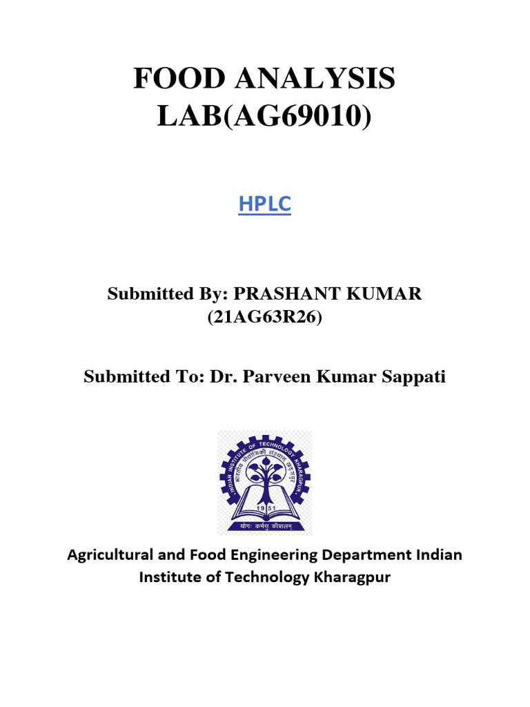 HPLC | PDF | High Performance Liquid Chromatography | Chromatography