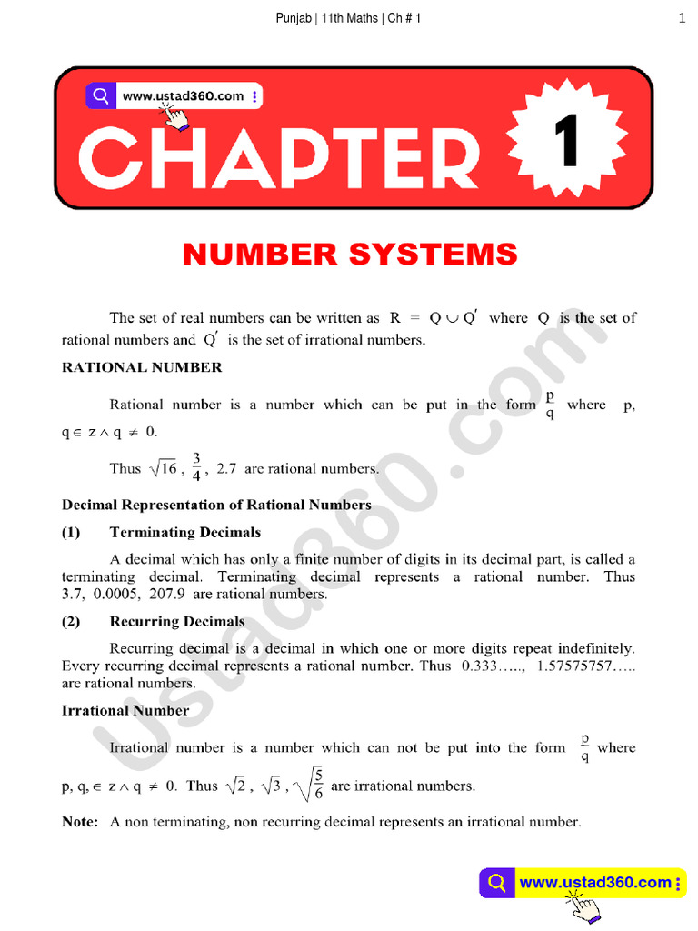 11th Maths Chap 1 Notes | PDF