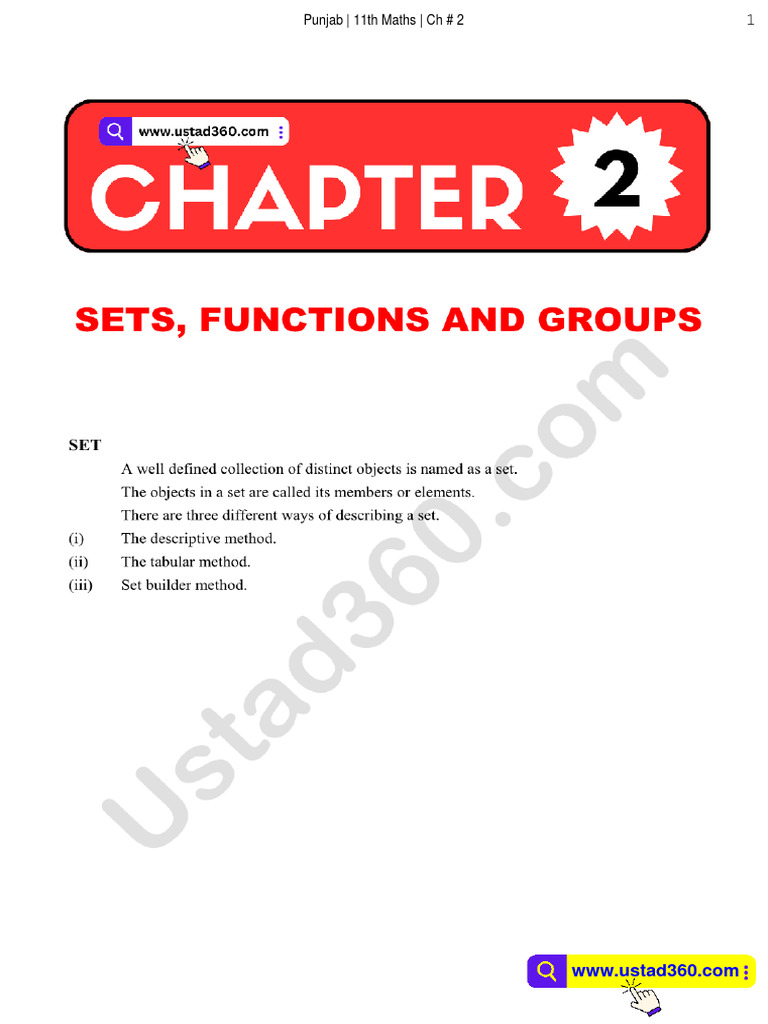 Class 11 Maths Chapter 2 Notes | PDF