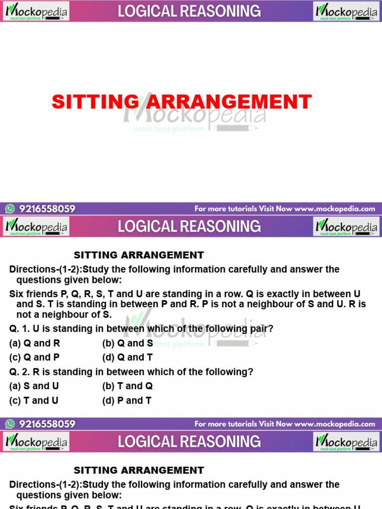 4.sitting Arrangement | PDF
