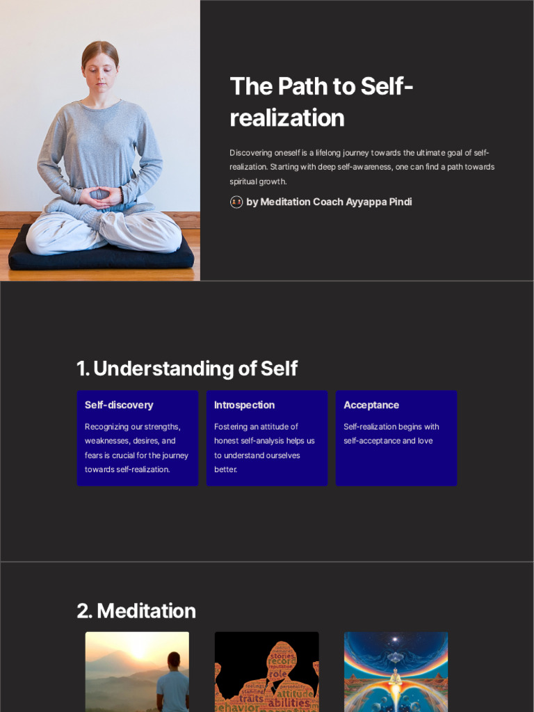 Self-Realization Journey Guide | PDF | Meditation | Self Realization