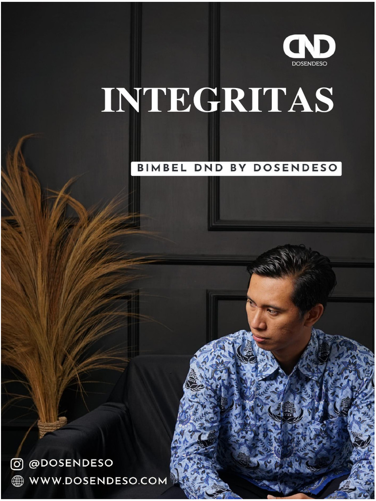 Pentingnya Integritas dalam Kepemimpinan | PDF | Pengembangan Diri