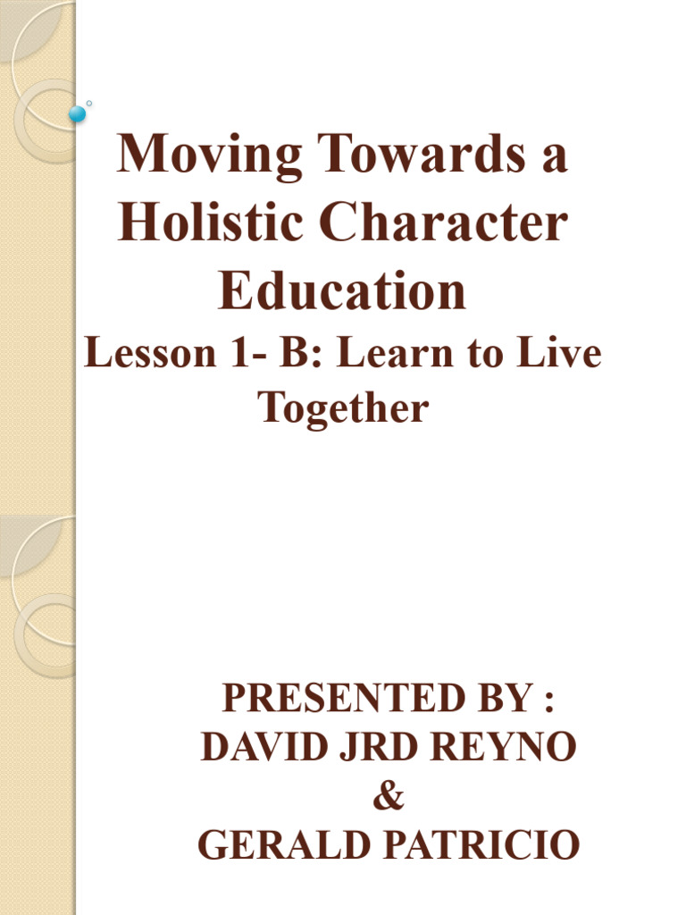 Learn To Live Together | PDF