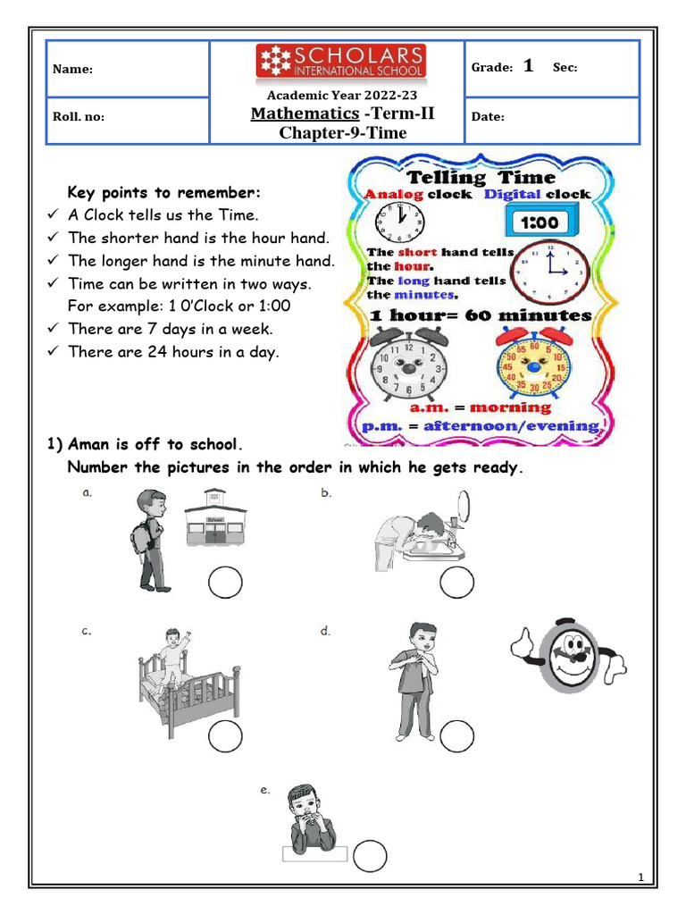 Sis g1 Math Ch 9 Worksheet 2022 23 | PDF