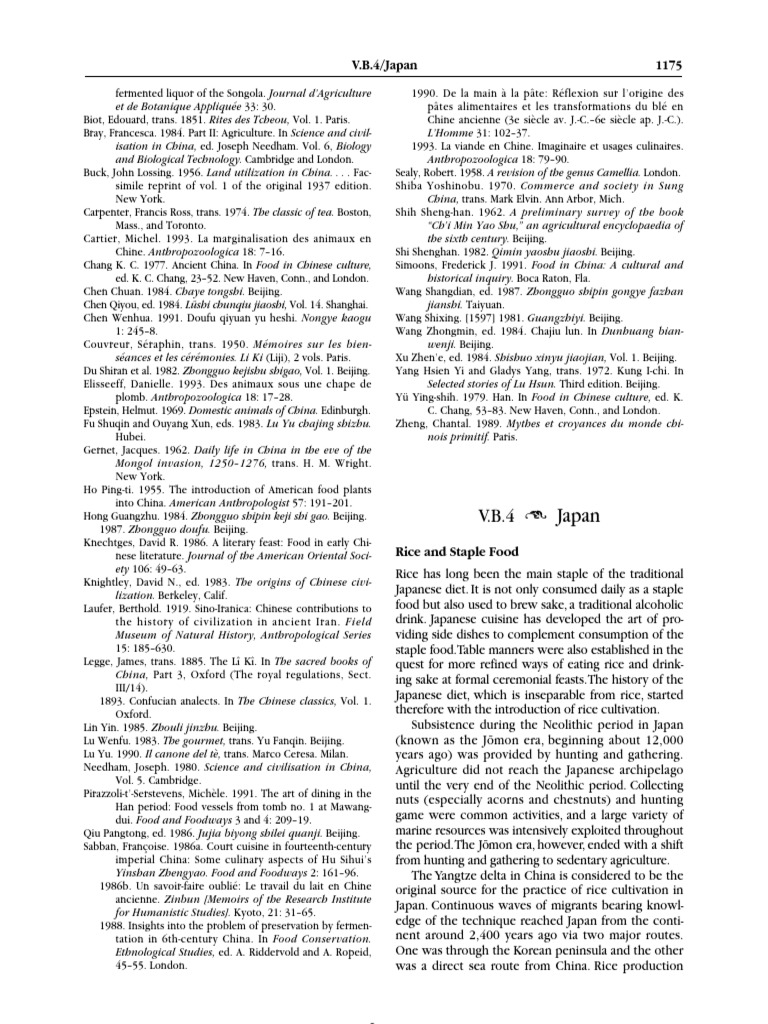 Cambridge World History of Food VB4 Japan | PDF | Japanese Cuisine | Soy Sauce