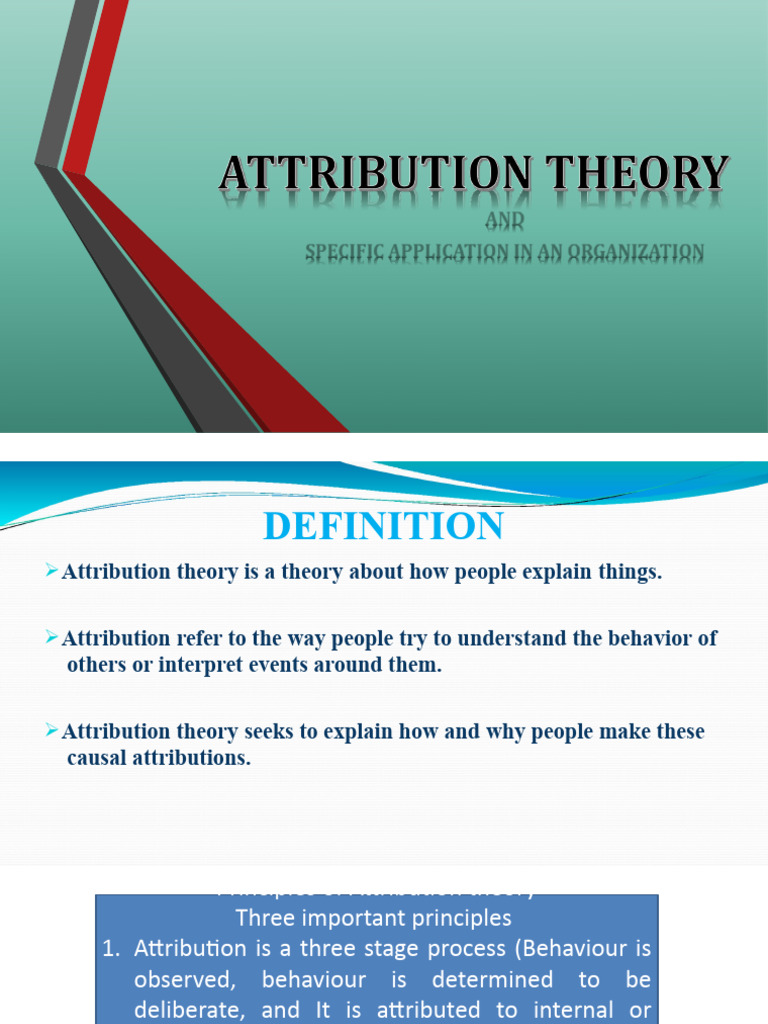 Attribution Theory Class2 | PDF