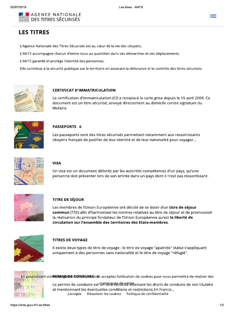 LES DIFFERENTS TITRES FRANCAIS | PDF