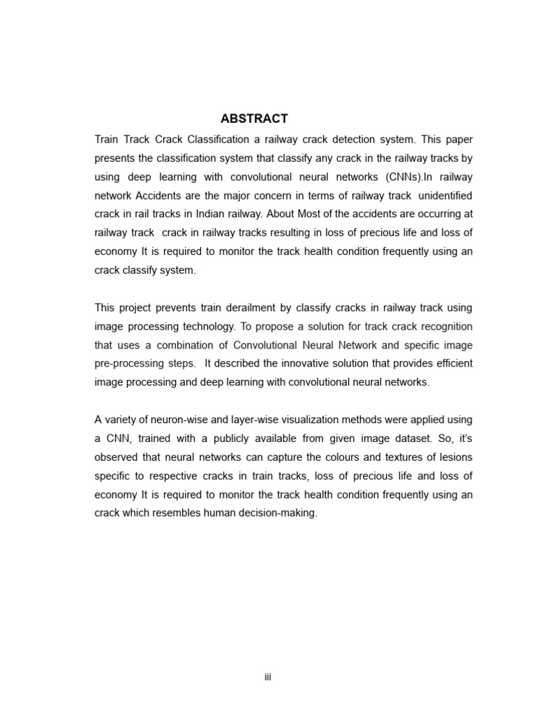 Train Track Crack Classification Using Convolutional Neural Networks | PDF