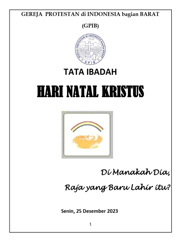 Tata Ibadah Natal (25122023) | PDF