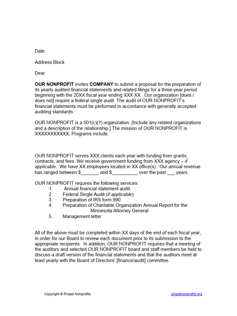 Audit Services RFP | Download Free PDF | Audit | Nonprofit Organization