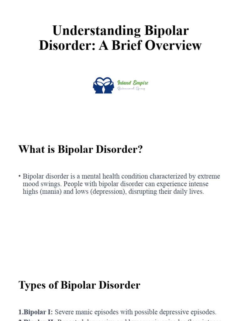 Understanding Bipolar Disorder | PDF