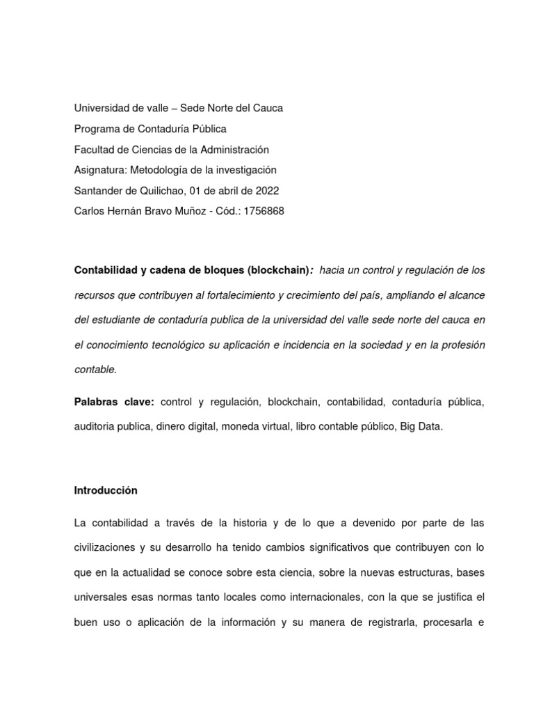 Blockchain en Contabilidad Pública | PDF | Contabilidad | Teneduría de ...
