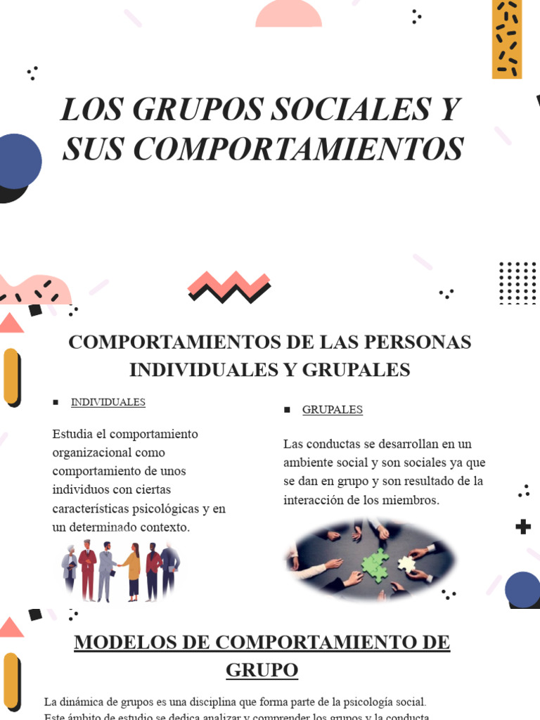 Dinámica y Comportamiento Grupal | PDF | Comportamiento | Sicología