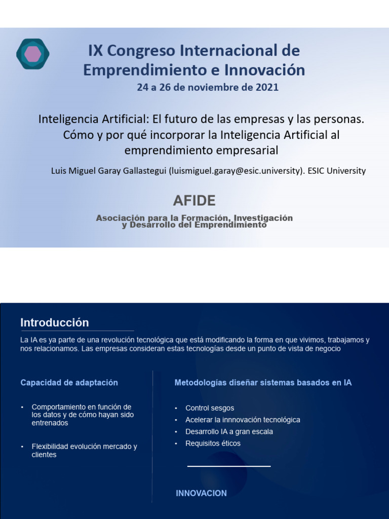 PresentacinAFIDE ID 374 IA FUTURO LMG | PDF | Inteligencia artificial ...